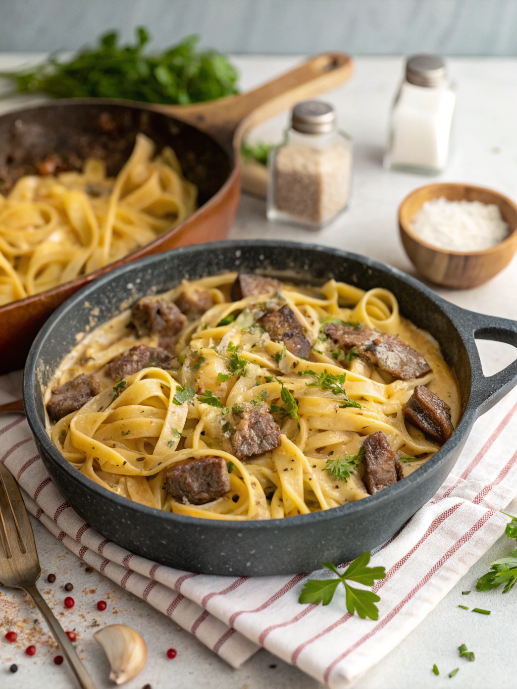 Creamy One-Pot Beef Pasta with Garlic Butter: 7 Key Ingredients ...