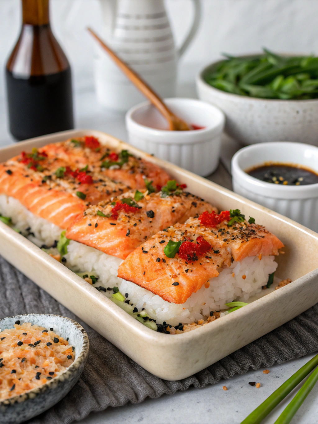 How to Make an Easy Spicy Salmon Sushi Bake Recipe for Your Next Dinner ...